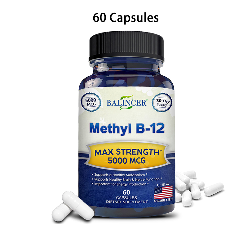 Methyl B12 - 5000 MCG Supplement with Methylcobalamin (Methyl B-12 ...