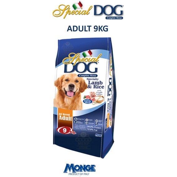 All Stages Monge Special Dog 9kg Adult and Puppy Dog Dry Food Dog ...