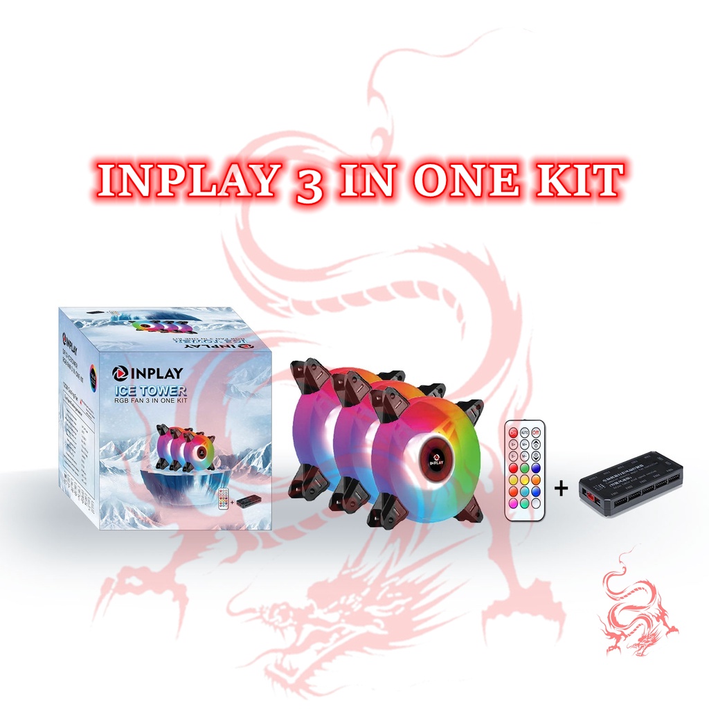 INPLAY ICE TOWER 3 IN ONE KIT COOLING FAN 120MM RGB COOLER For PC CASE ...