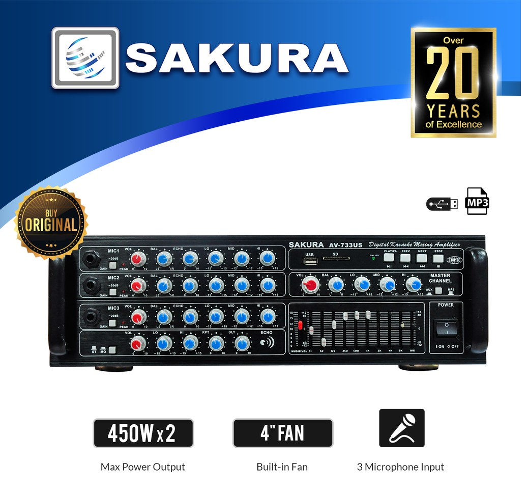 Sakura AV-733 US Mixer Amplifier | Lazada PH