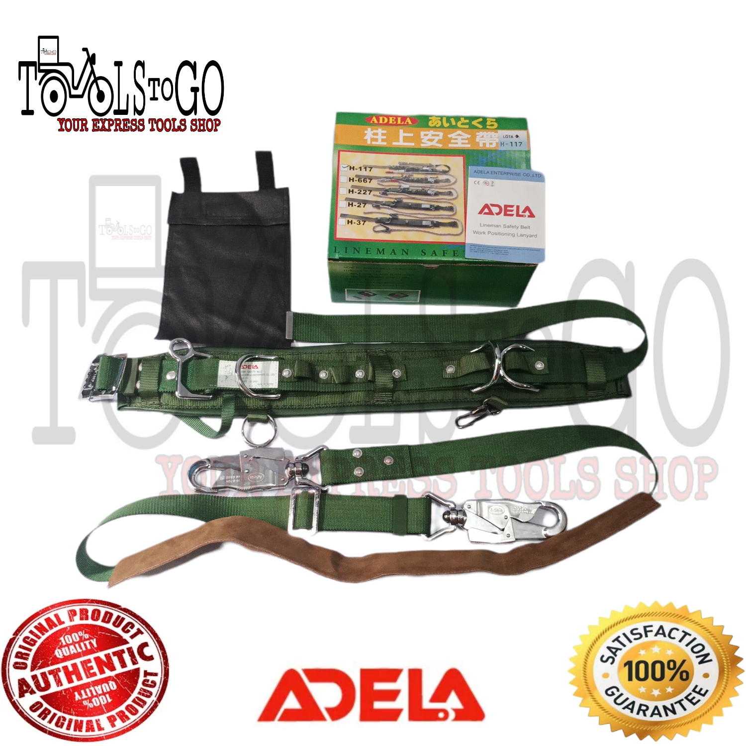 Adela H-117 Heavy Duty Lineman Safety Belt Fall Protection and Rescue ...