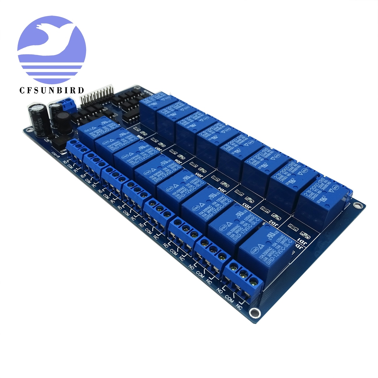 CFsunbird 16 Channel Relay 12V 5V Module Opto couple for UNO MEGA2560 ...