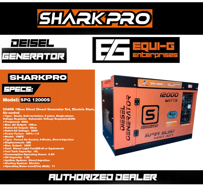 SHARKPRO 12000 DIESEL GENERATOR | Lazada PH