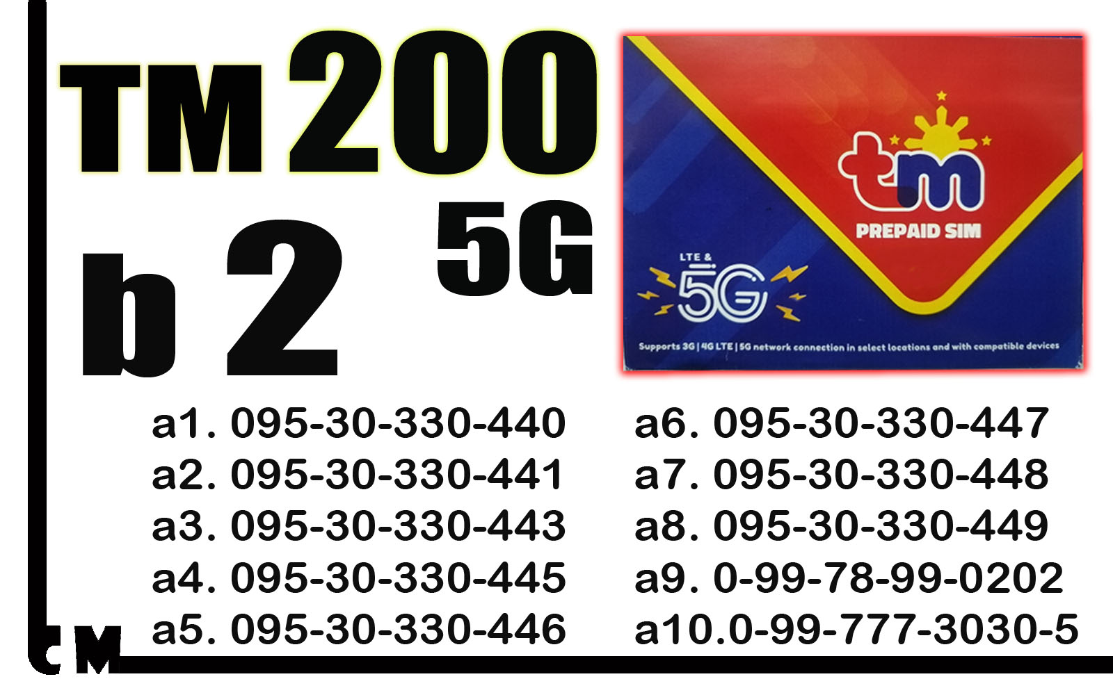 special number tm 5g simcard 200b | Lazada PH