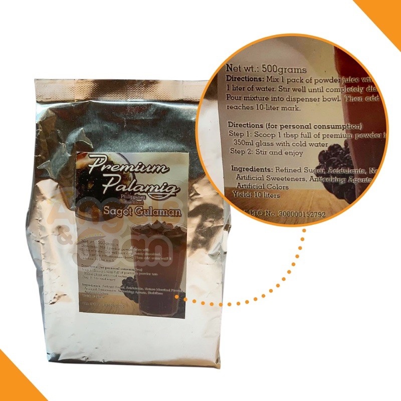 Premium Palamig Juice Powder Black Gulaman 500g | Lazada PH
