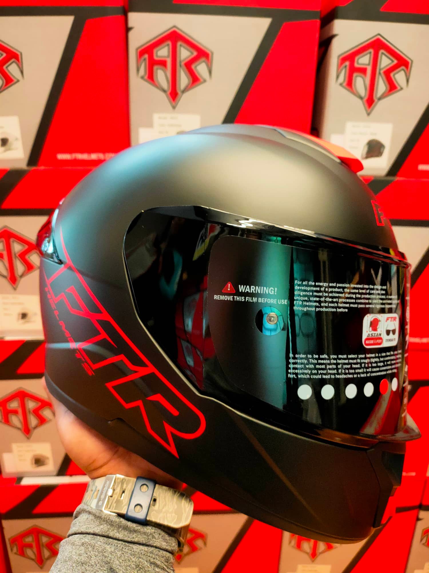 FTR SOLID DUAL VISOR FULL FACE HELMET | Lazada PH