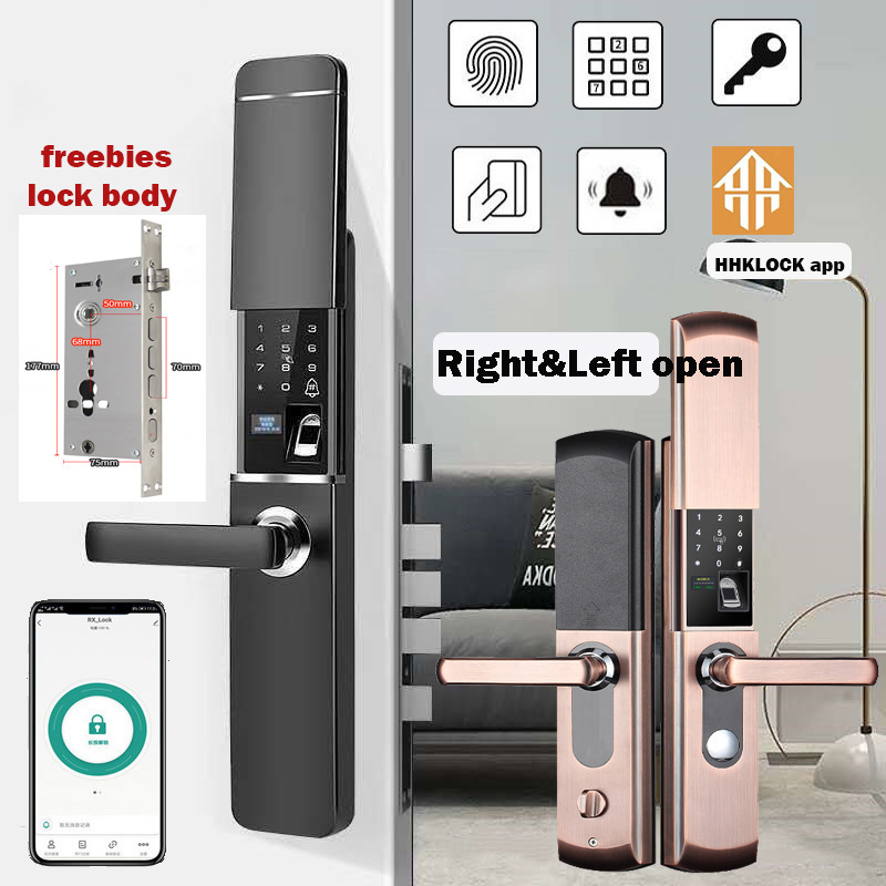 Bluetooth Smart Door Lock Main Door With APP Fingerprint IC Card ...