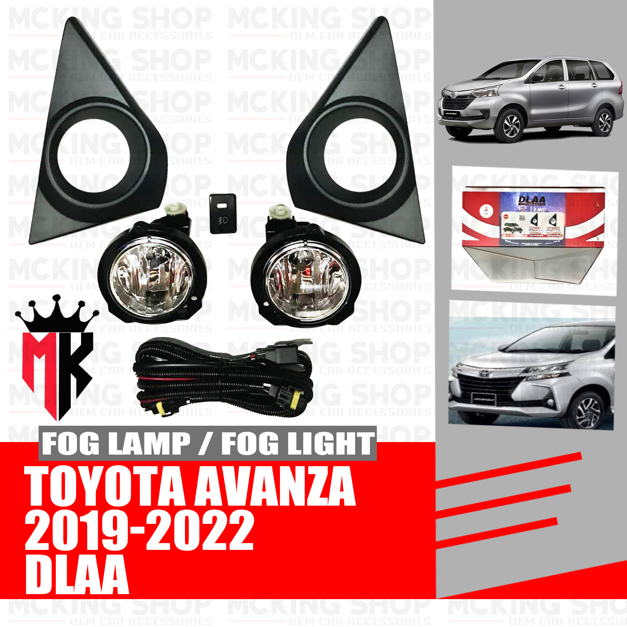 Toyota Avanza 2019-2022 DLAA Fog Light/ Foglight Fog Lamp / Foglamp ...