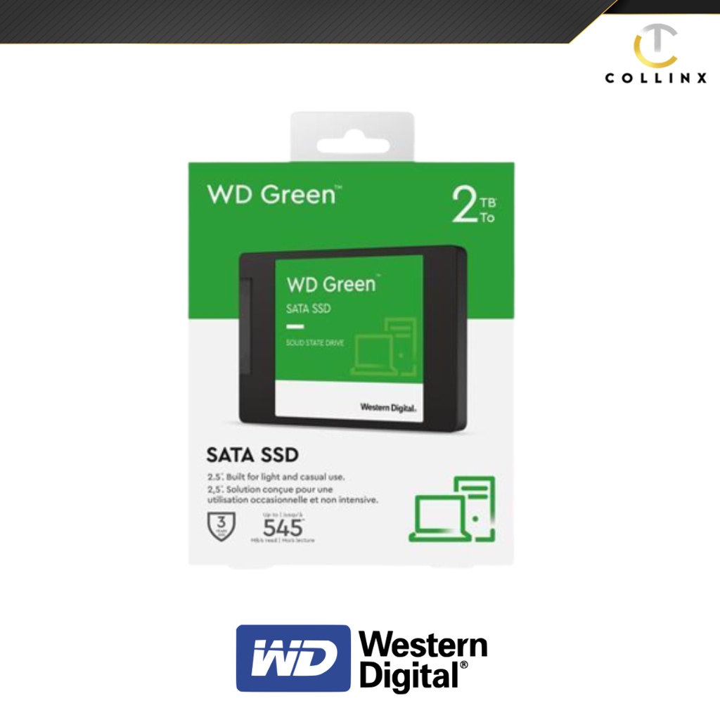 2TB Western Digital Green 2.5" SATA SSD | High Speed Solid State Drive ...