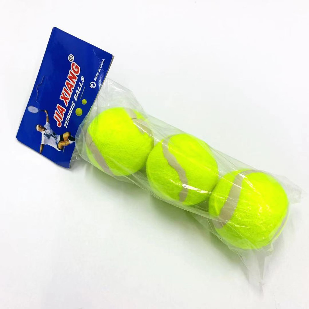 Assorted Rubber Tennis Ball 3 pcs in plastic High Resilience Durable ...