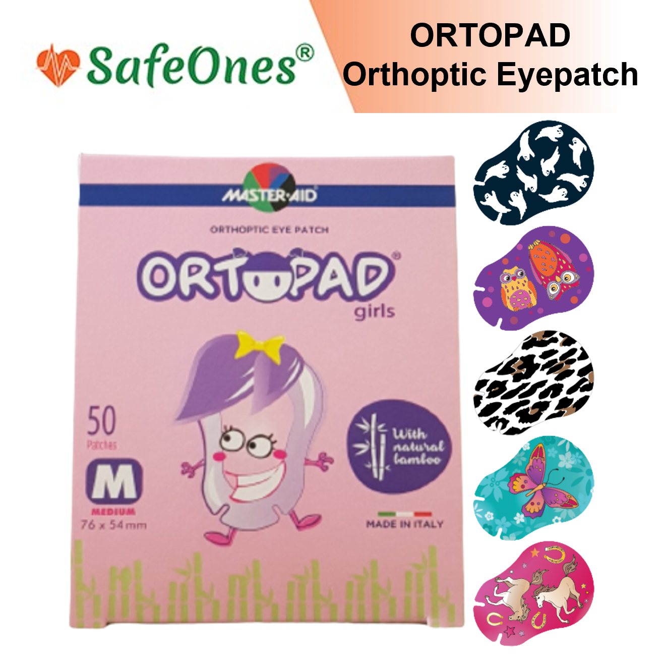 ORTOPAD Orthoptic Eye Patch Large Scale Design - Boys / Girls | Box 50s ...