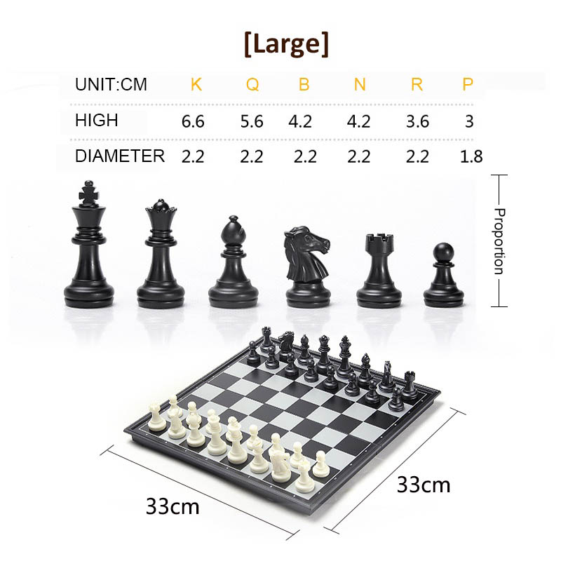 Magnetic Chess Board Set Foldable Portable Chess kids and Adult ...