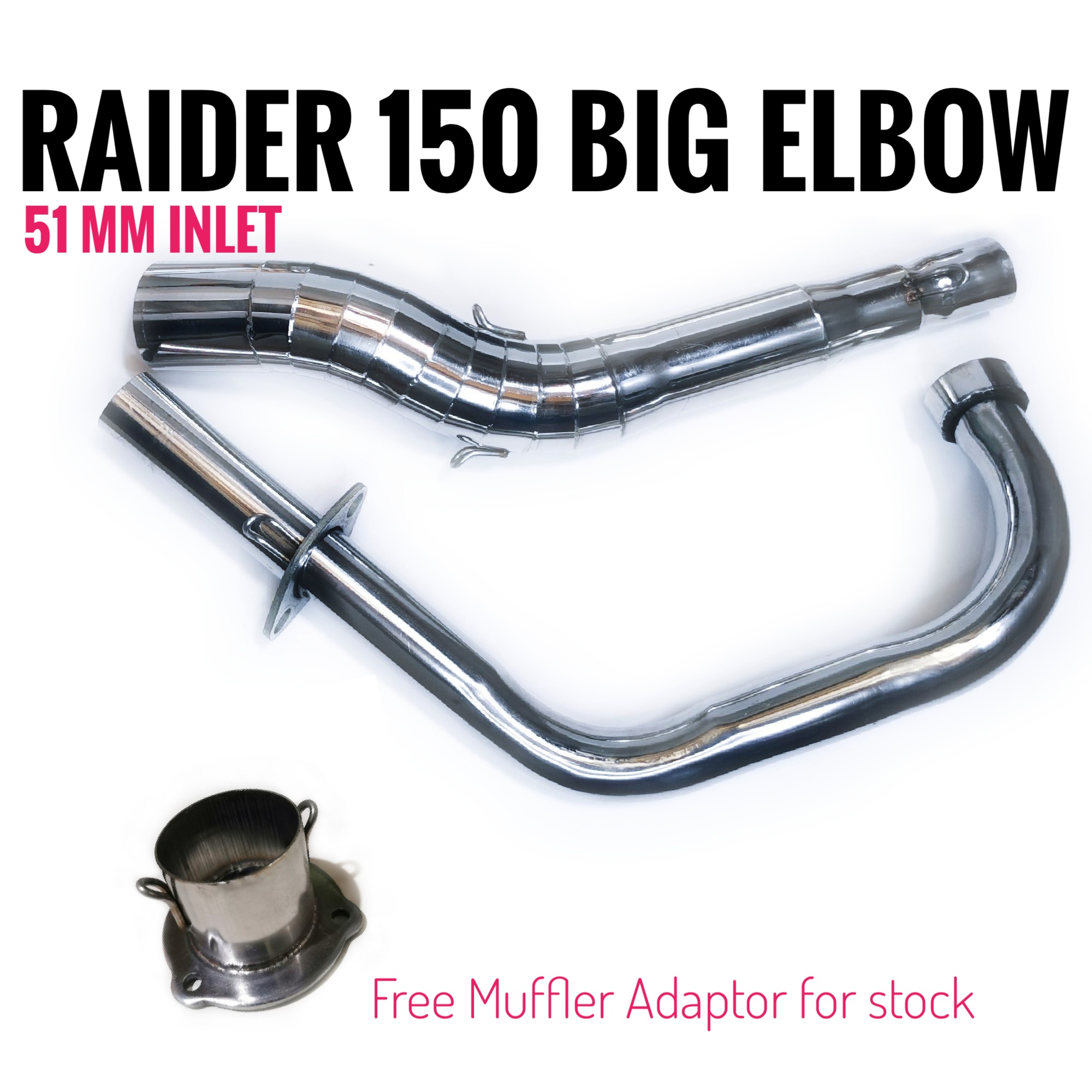 Stainless Big Elbow Motorcycle Muffler Exhaust Pipes with Free Muffler ...