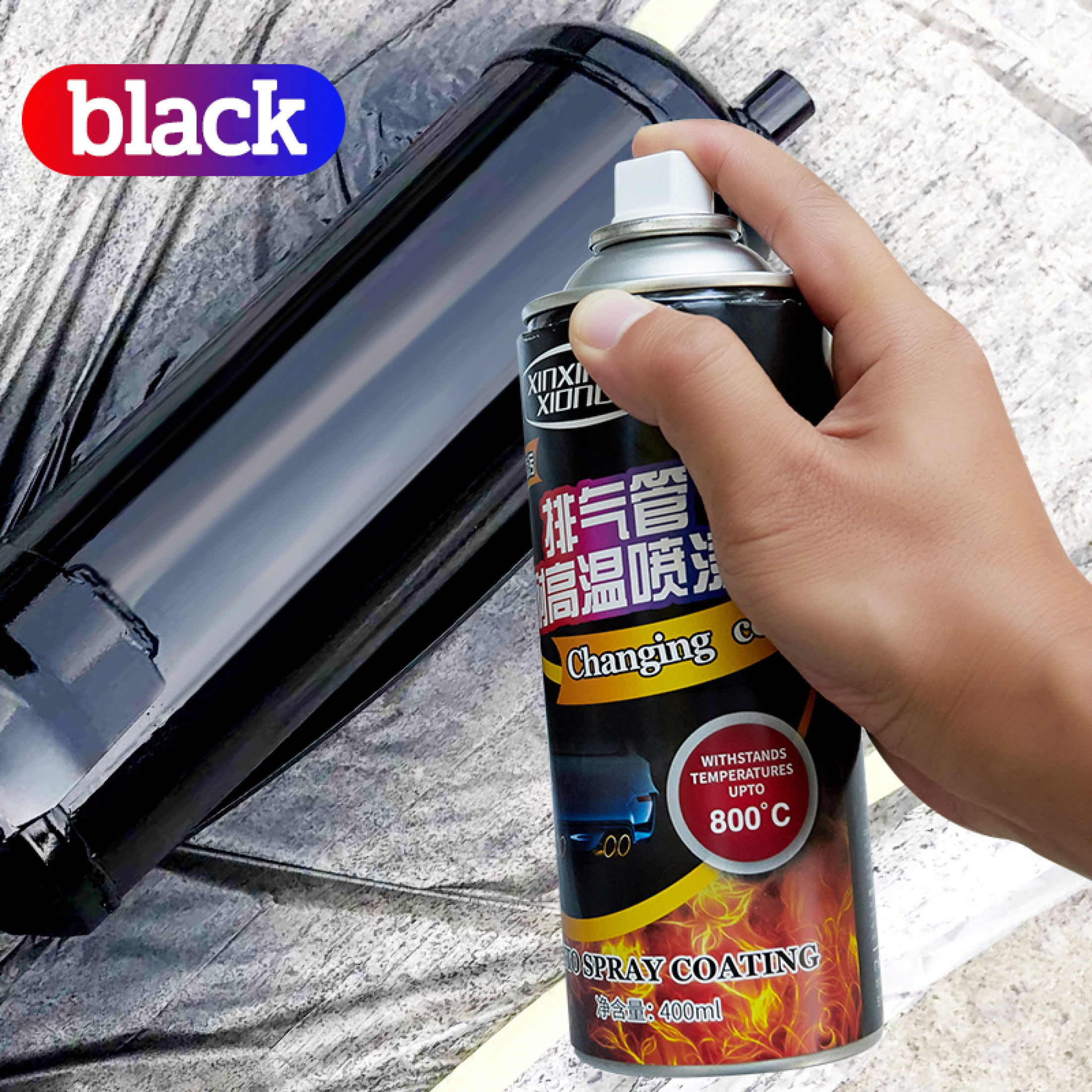 800°C high temperature spray paint Automobile Motorcycle exhaust pipe ...