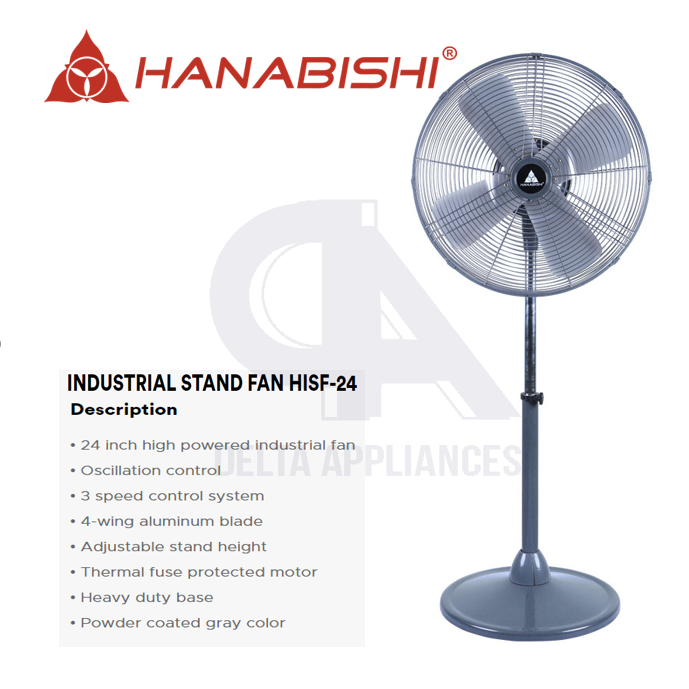 Hanabishi HISF-24 Industrial Stand Fan 24" | Lazada PH