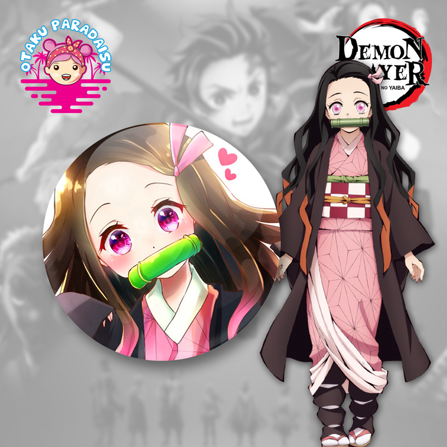 Demon Slayer Kimetsu No Yaiba Nezuko Anime Button Pins / Badge / Brooch ...
