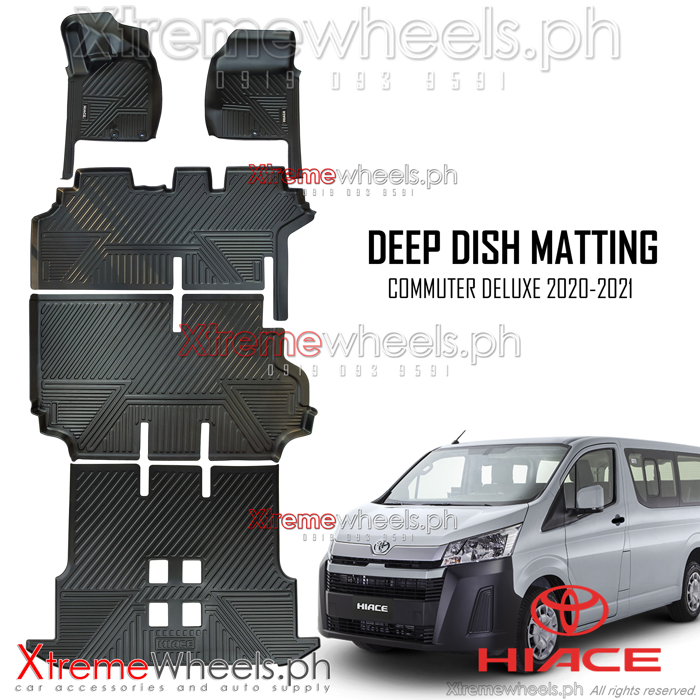 Toyota Hi ace Commuter Deluxe 2019-2024 Thailand Made Floor Liner Deep ...