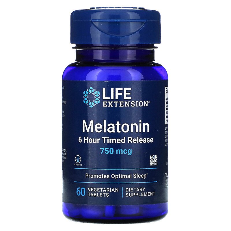Melatonin, 6 Hour Timed Release, 750 mcg, 60 Vegetarian Tablets | Lazada PH