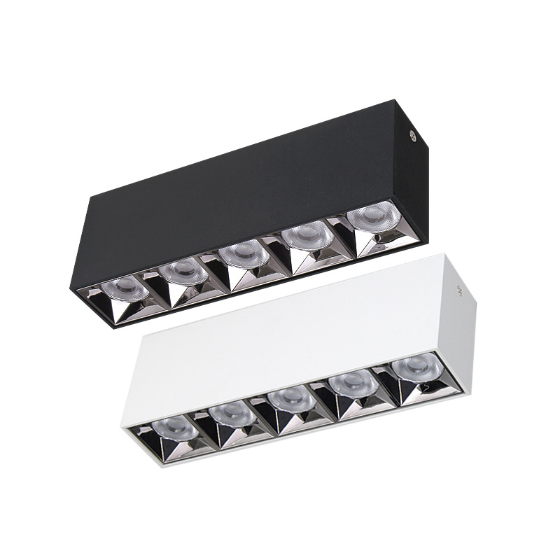 Aluminum LED Spotlights Surface Mounted LED Downlight White Black LED ...