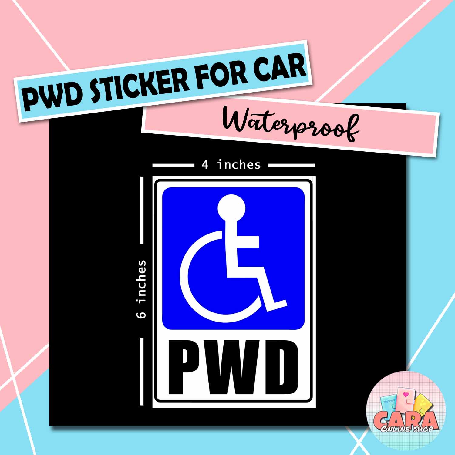 PWD Sticker for Car / Waterproof / Smudge proof / Outdoor Sticker ...