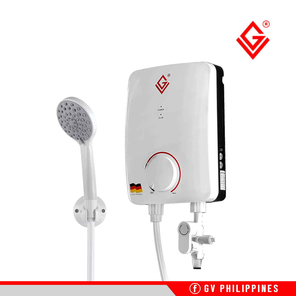 GV SP-35 Single Point Shower Water Heater 3.5kw | Lazada PH
