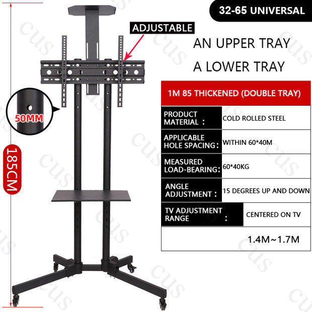 Universal 32-80 inch TV Stand Adjustable TV Stand Floor Cart Stand ...