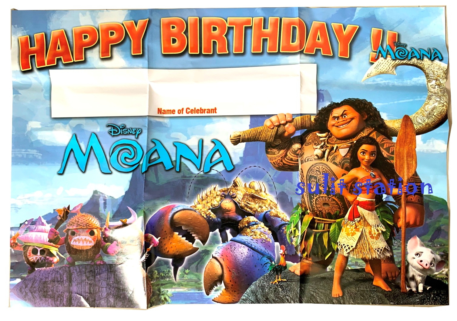 MOONA OCEANIA HAWAIIAN GIRL THEMED BIRTHDAY PARTY TARPAULIN POSTER ...