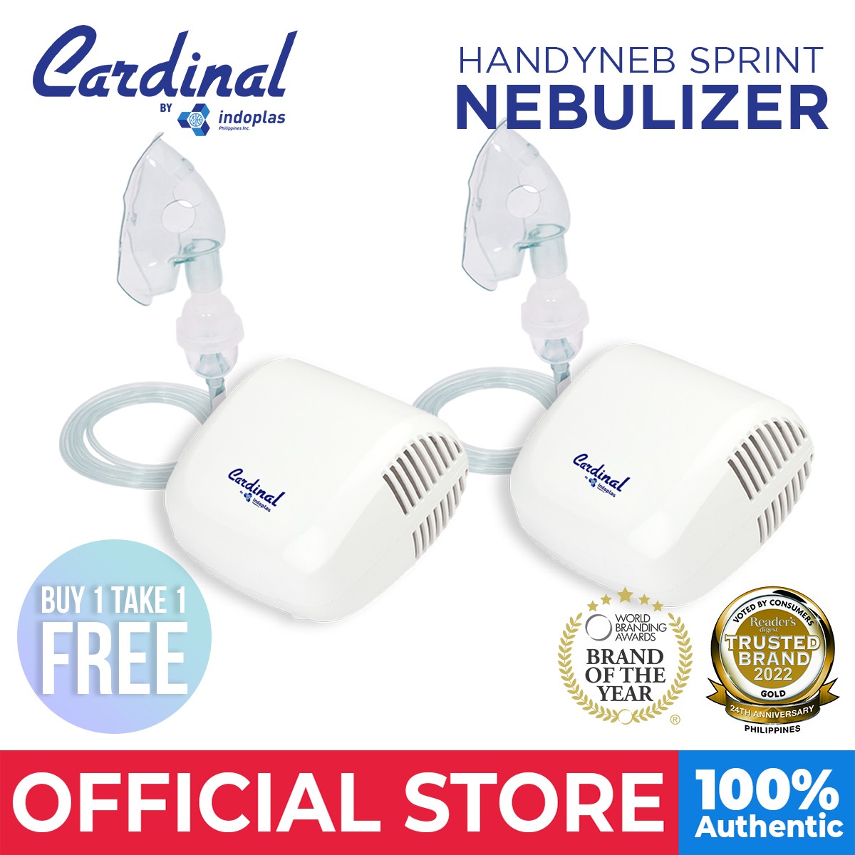 Indoplas Cardinal Handyneb Sprint Nebulizer - BUY 1 TAKE 1 | Lazada PH