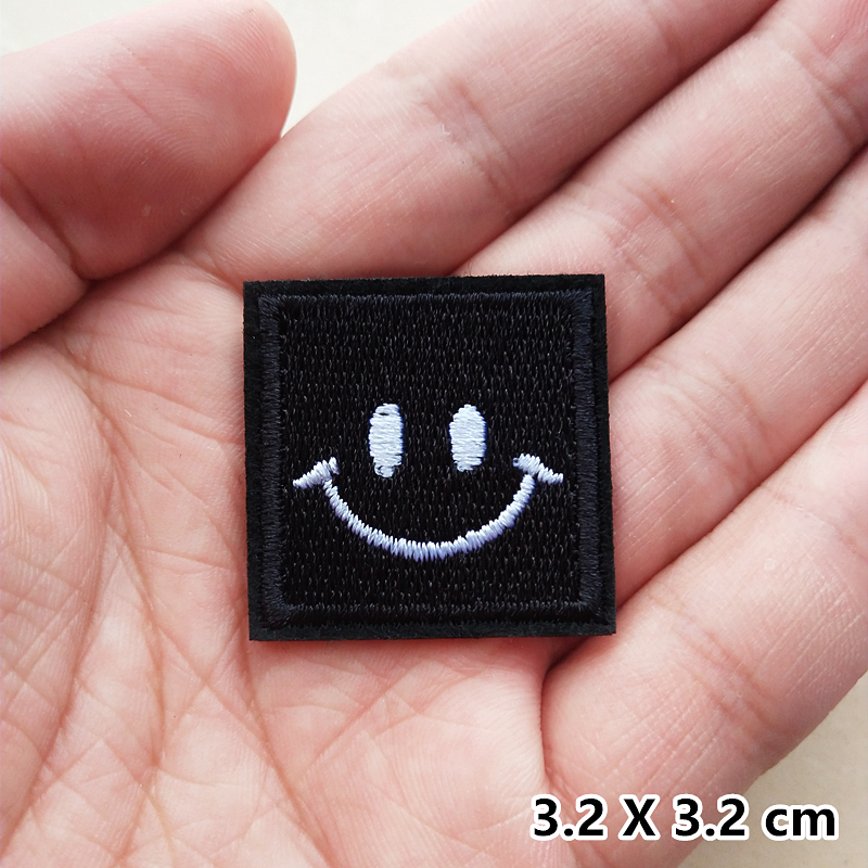 Black Letter Badge Stickers DIY Embroidery Patches For Clothing Iron On ...