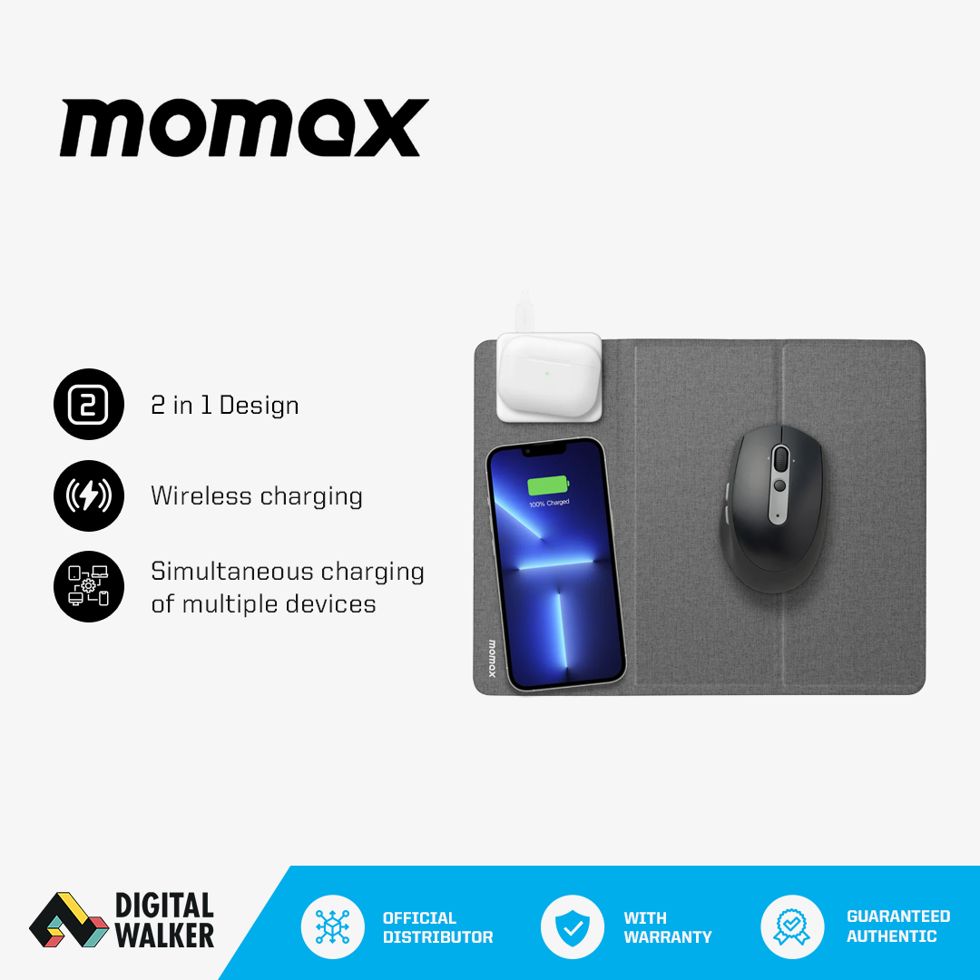 [Digital Walker] Momax Q.Mouse Pad 3 Dual Wireless Charging Mouse Pad ...