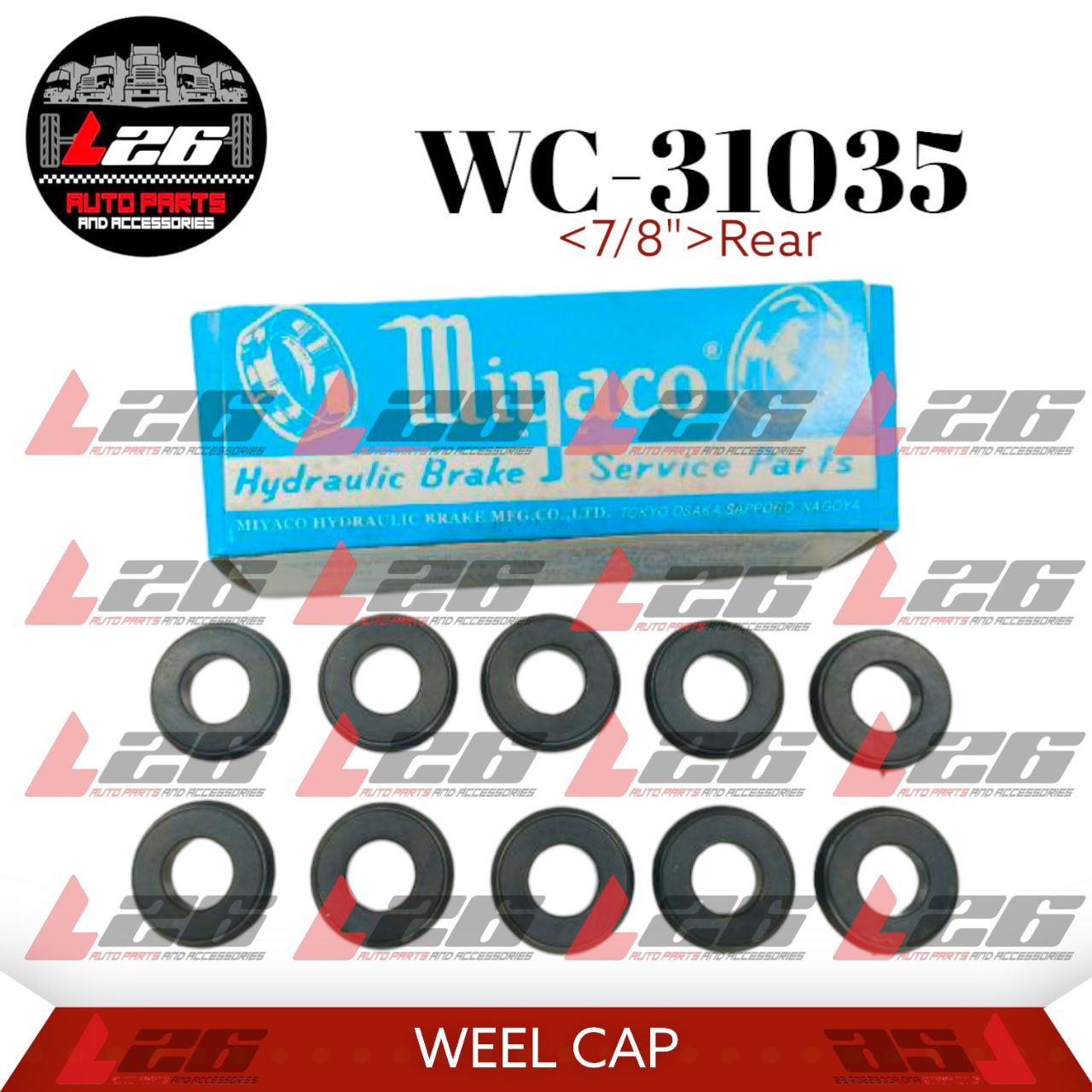 7/8" 10PIECES MIYACO WHEEL CAP 7/8INCH Rear WC-31035 HYDRAULIC BRAKE SERVICE PARTS | Lazada PH