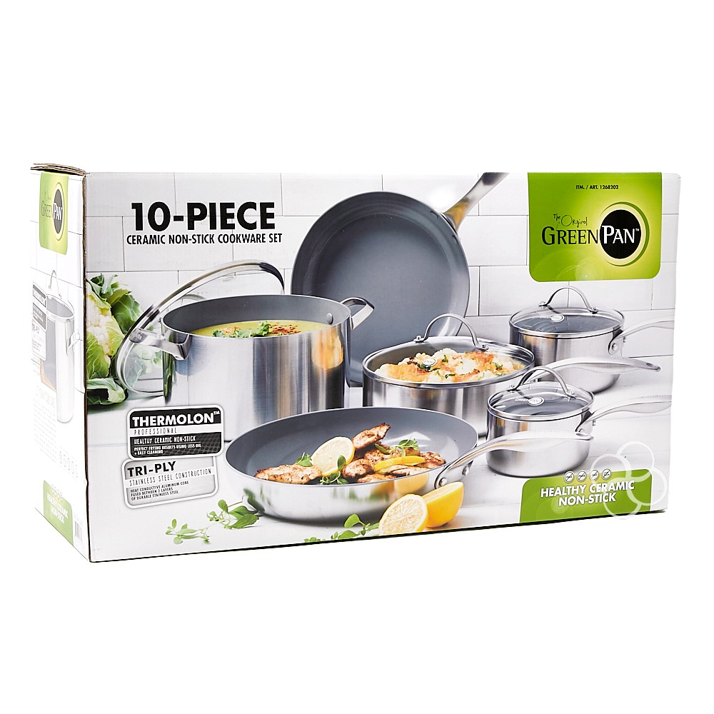 Greenpan Ceramic Non-Stick Cookware Set 10 pcs | Lazada PH