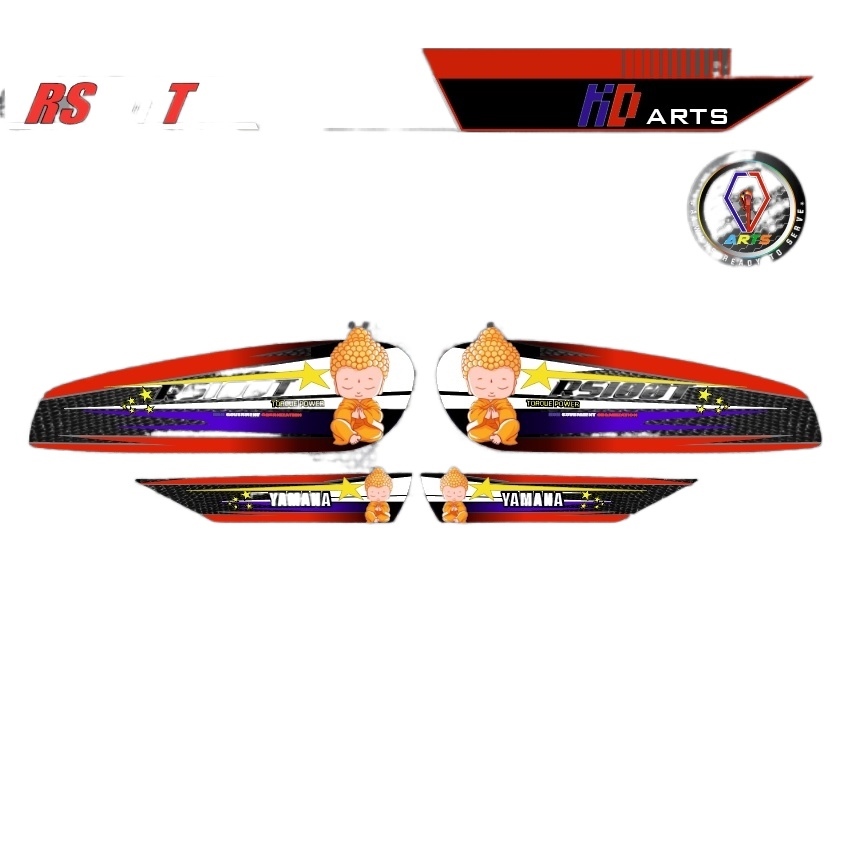 YAMAHA RS100 THAILOOK L : Customized Motorcycle Decals Laminated NO ...