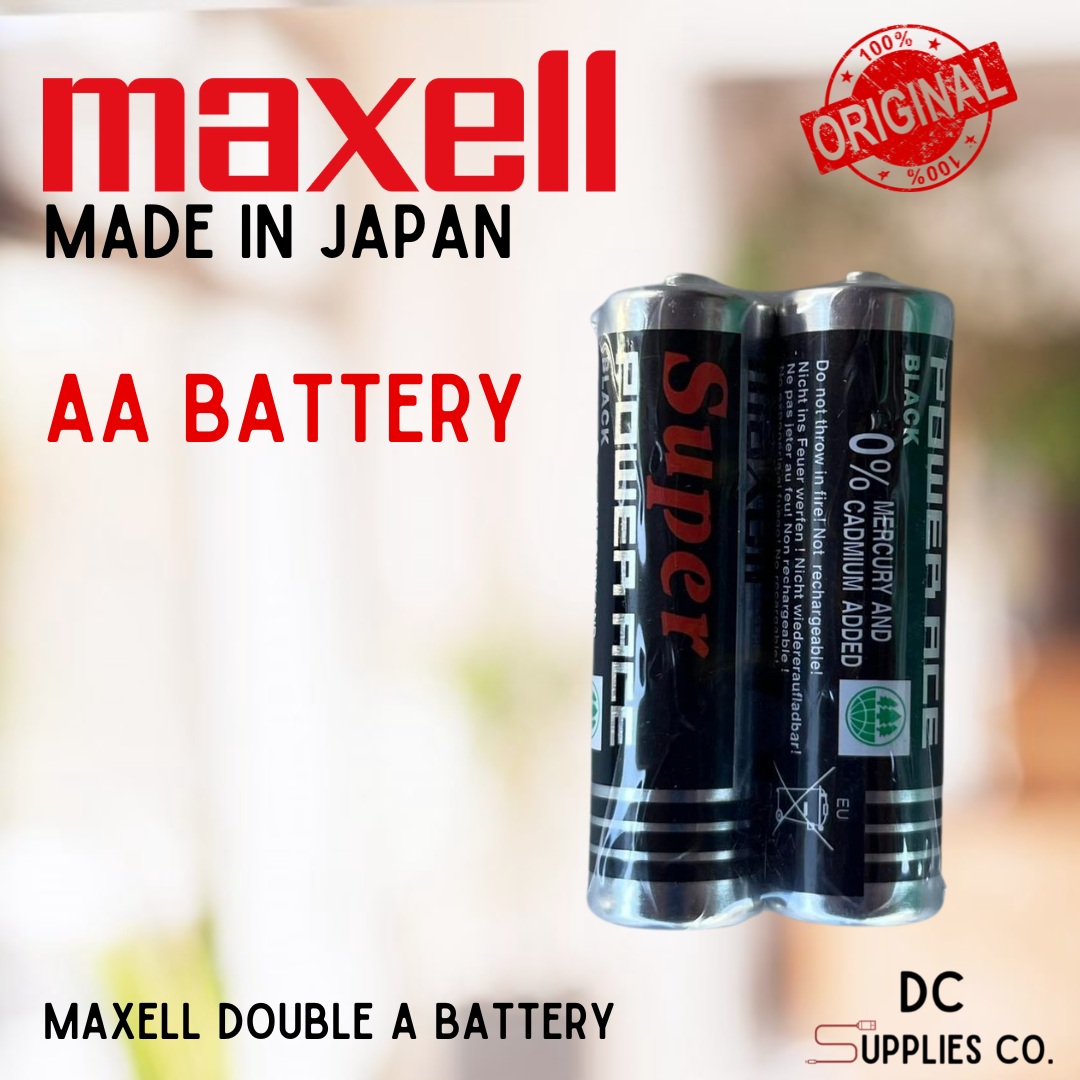 Maxell AA Batteries Double A Battery Long Life Heavy Duty Power Ace ...