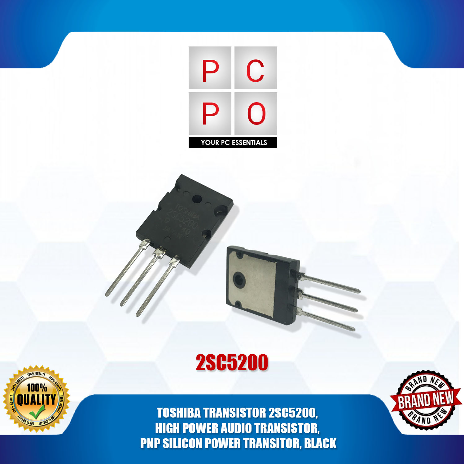 TOSHIBA TRANSISTOR, HIGH POWER AUDIO TRANSISTOR, PNP SILICON POWER ...