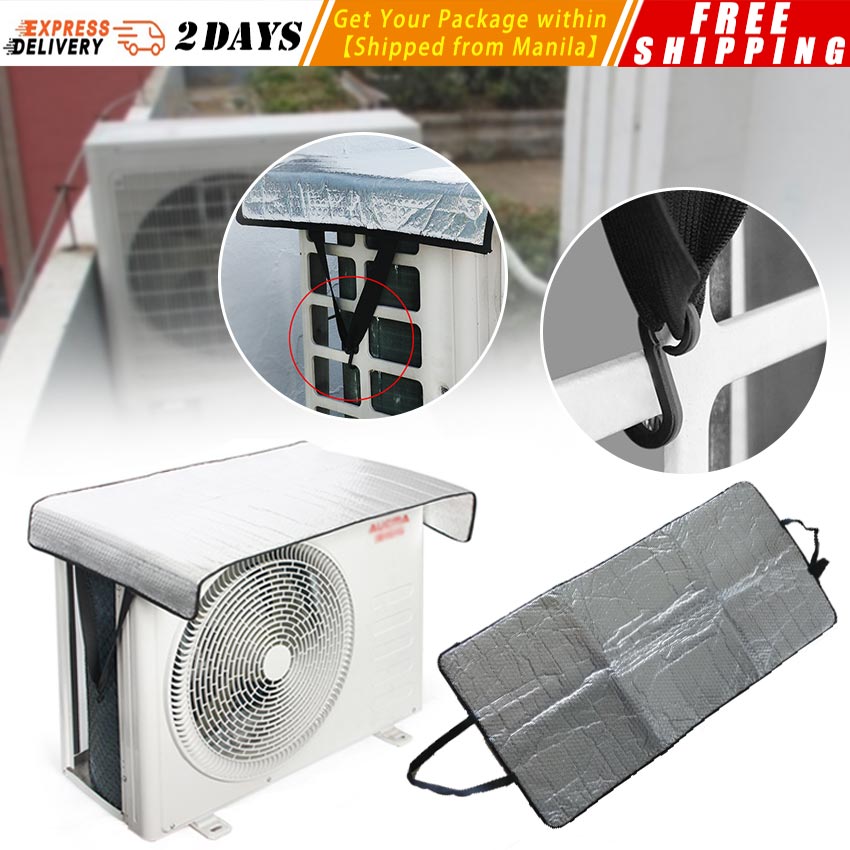 【Black AC Shield】Aluminum Film Air Conditioner Cover Outdoor Air ...