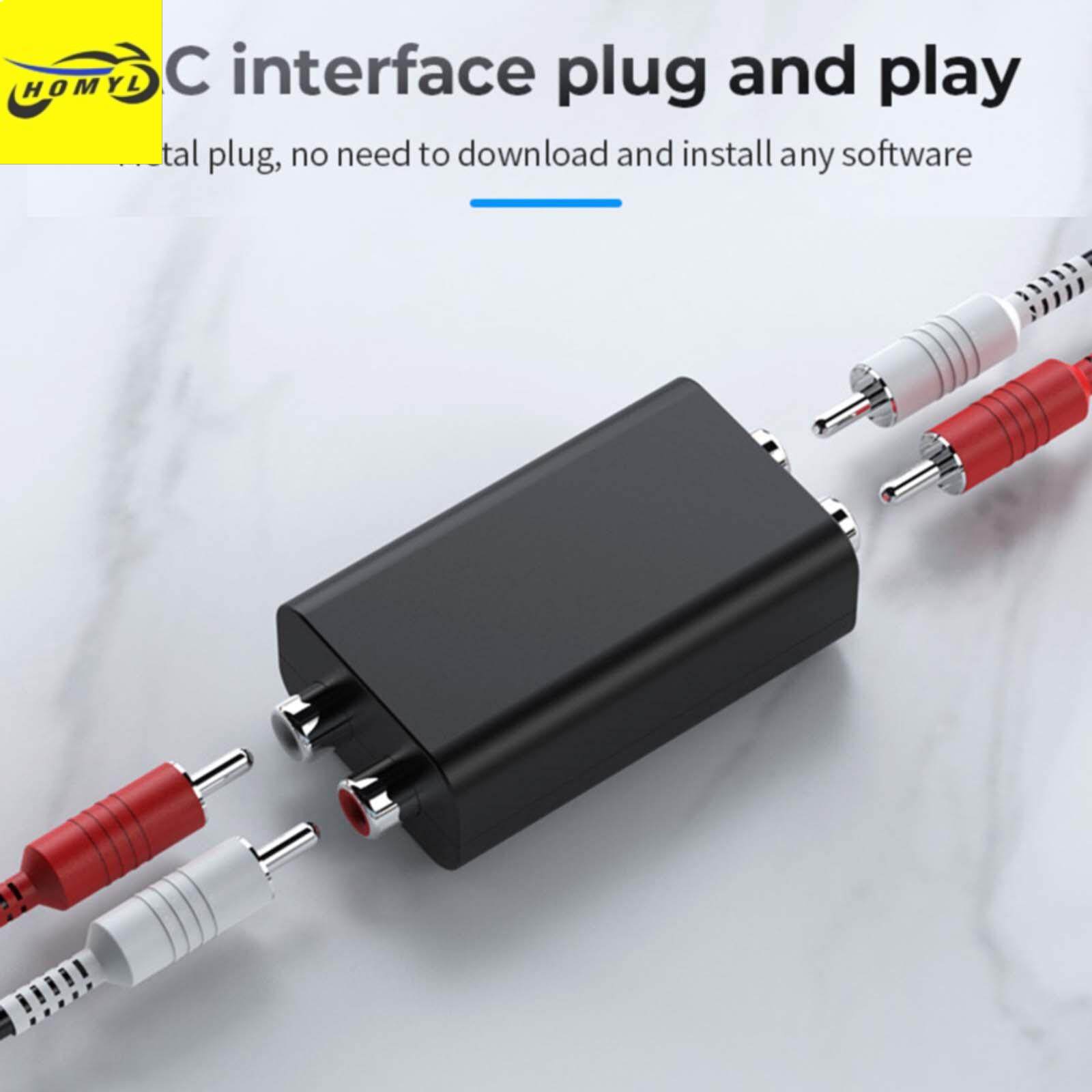 Homyl Ground Loop Noise Isolator Denoiser RCA Connection AUX for Audio ...