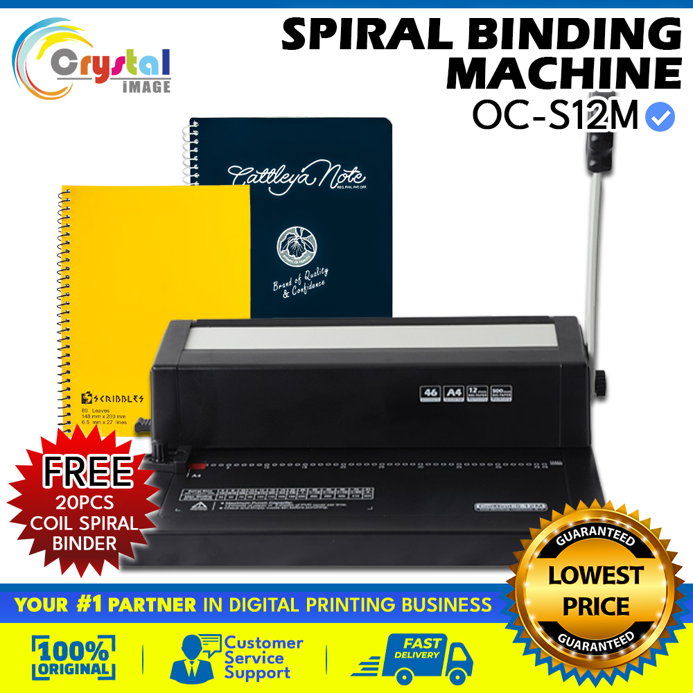 Officom Spiral Binding Machine OC-S12M A4 Size (Black) | Lazada PH