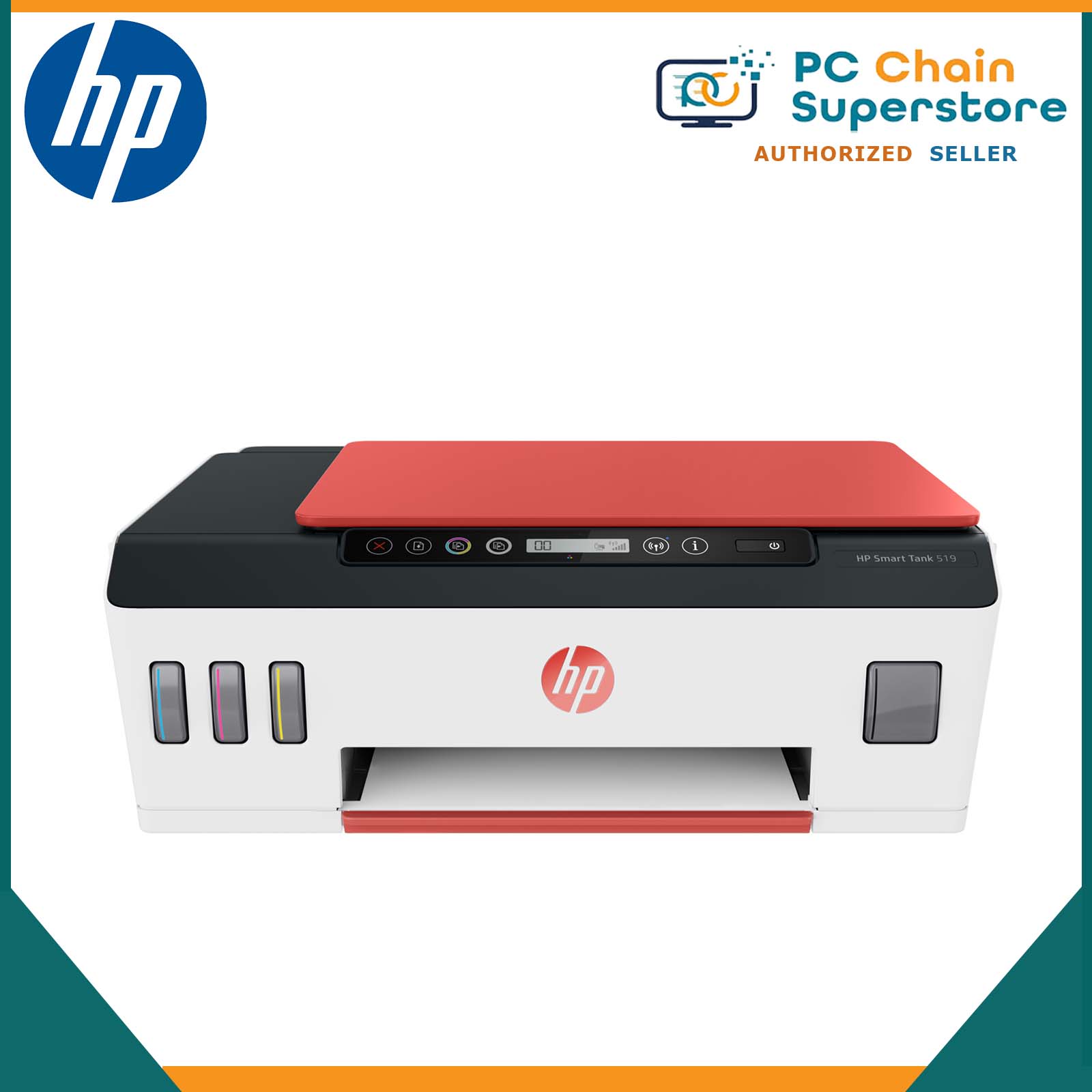 HP Smart Tank 515 Black / 519 White Red Wireless All-In-One ( Print ...