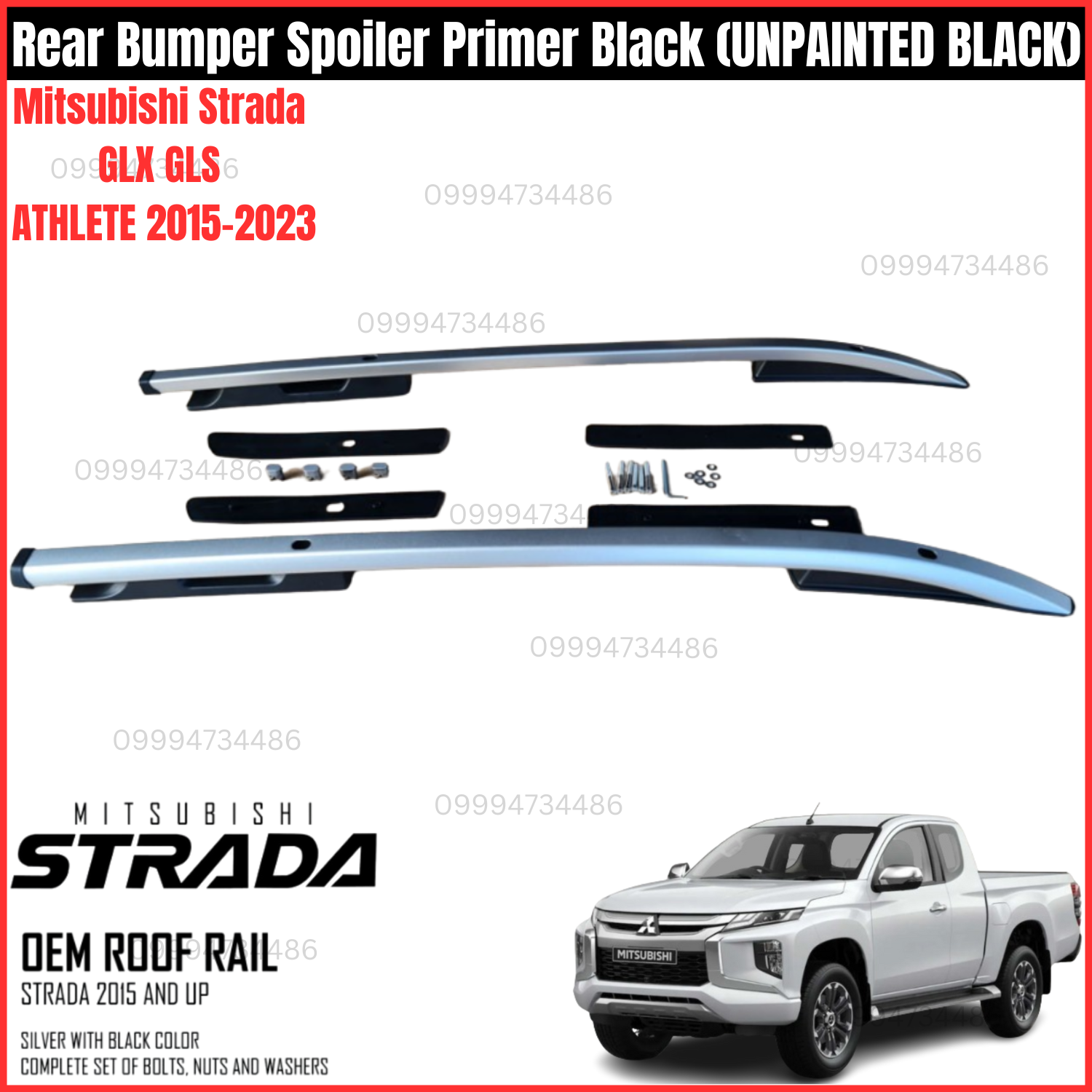 OEM Mitsubishi Strada GLX GLS ATHLETE 2015-2023 Silver Black Heavy Duty ...