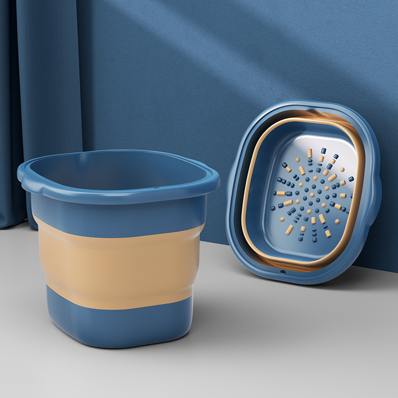 LHK Collapsible Silicon Foot Bucket Foot Soaking Therapy Portable 15 ...