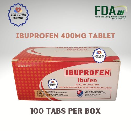 Ibuprofen 400mg (IBUFEN) Analgesic/Pain relief- 100 Film-coated tablets ...