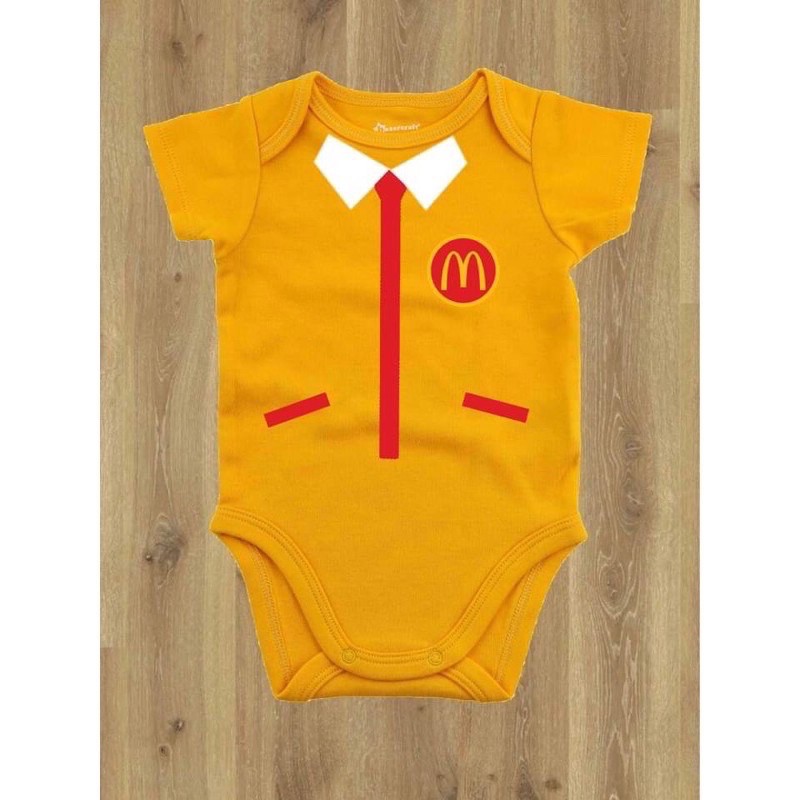 Jollibee & Mcdo Outfit Customized Baby Onesie Clothes | Lazada PH