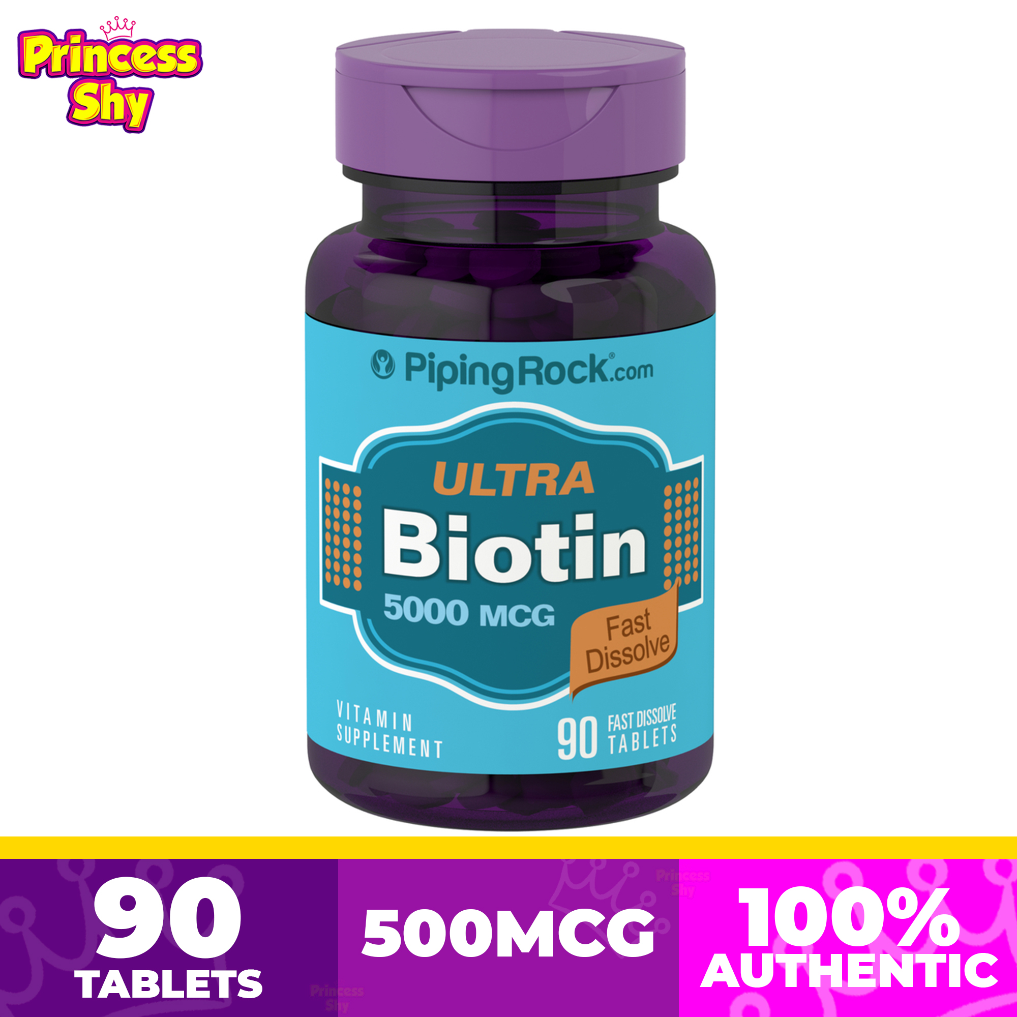 Piping Rock Biotin 5000 mcg 90 Fast Dissolve Tablets | Lazada PH