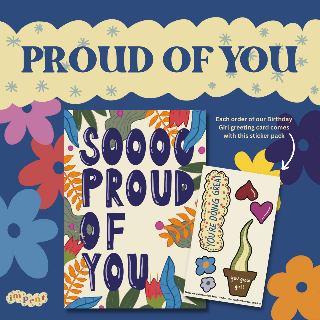 Imprnt Proud of You Greeting Card and Sticker Pack | Lazada PH