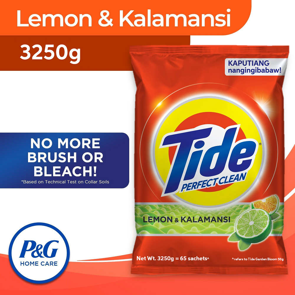 Tide Perfect Clean Powder Detergent Lemon Kalamansi 3250g (Laundry ...