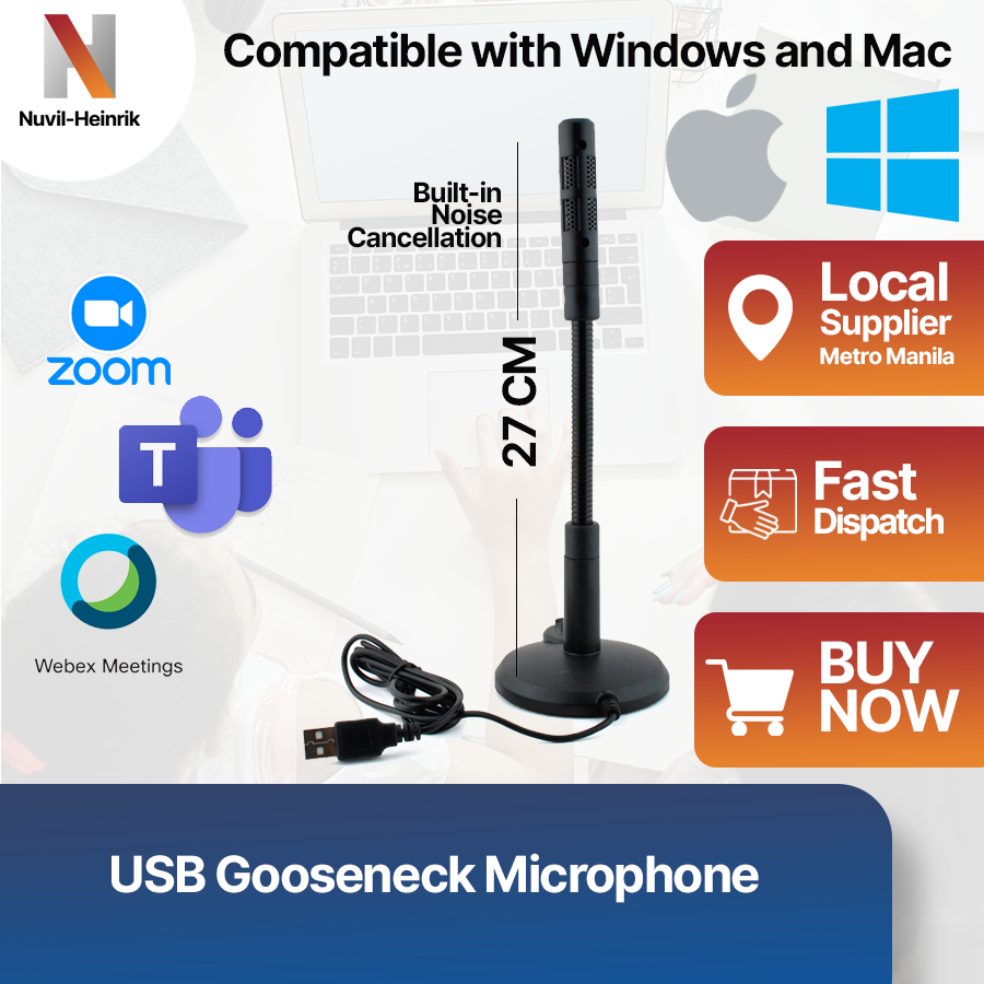 USB Gooseneck Flexible Teleconference Zoom Webex Meetings Microphone ...