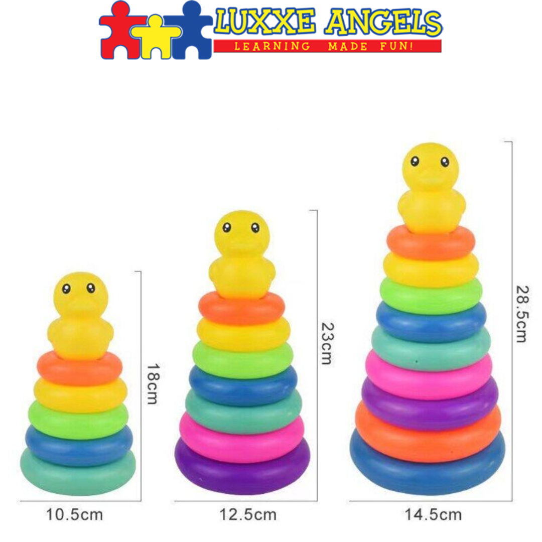 Luxxe Angels Ring Stacker Toy Choose from 5,7,10 or 13 ring | Rainbow ...