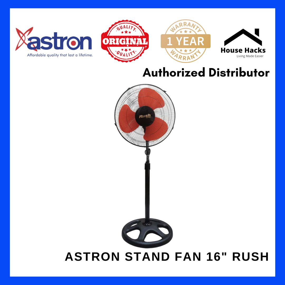 Astron Stand Fan 16" RUSH (House Hacks) | Lazada PH