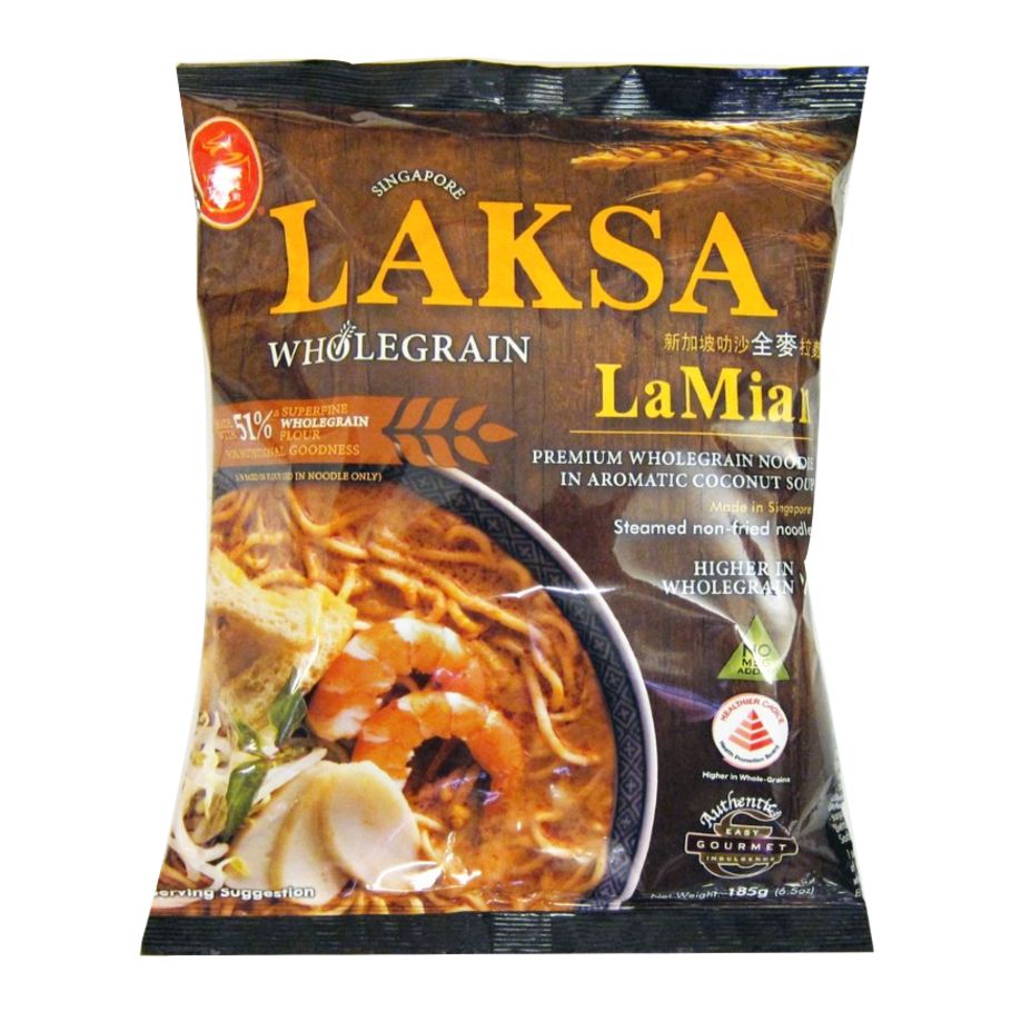 Prima Taste LAKSA Wholegrain Wheat Singaporean La Mian Instant Noodles ...